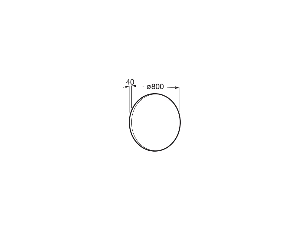 ESPEJO LUNA FRAME AMBIENT CIRCULAR 800 NEGRO MATE | Grupo COYSA